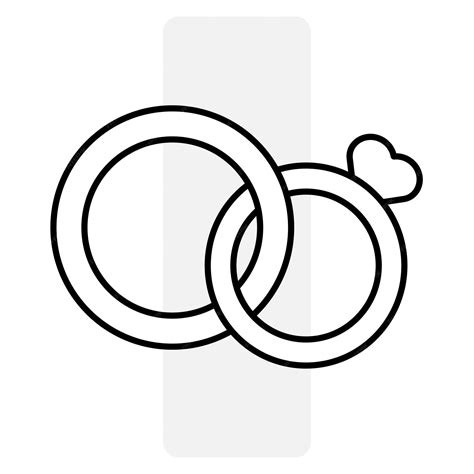 Premium Vector Icon Of Two Connected Wedding Rings Vector Illustration Eps 10