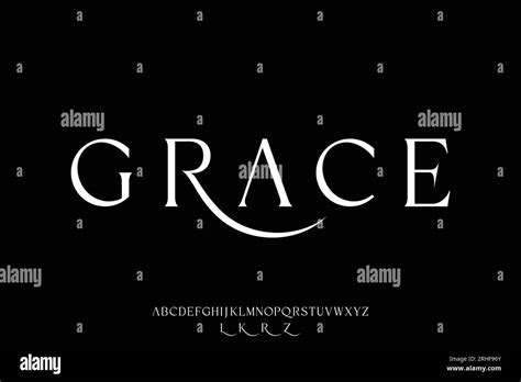 Elegant Luxury Minimalist Alphabet Display Font Vector With Swoosh Alternate Style Illustration