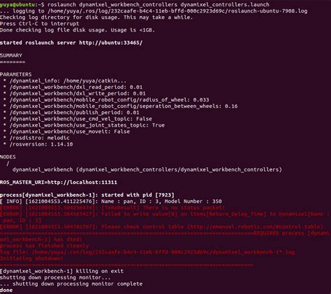 Error 1604201796570353381 Txrxresult There Is No Status Packet · Issue 316 · Robotis