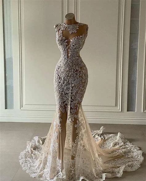 Wedding Dress Lace See Through 60 Photos