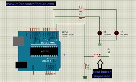 Push Button Interfacing With Arduino Reading Digital Inputs