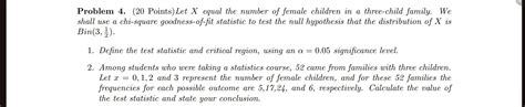 solved problem 4 20 ﻿points let x ﻿equal the number of