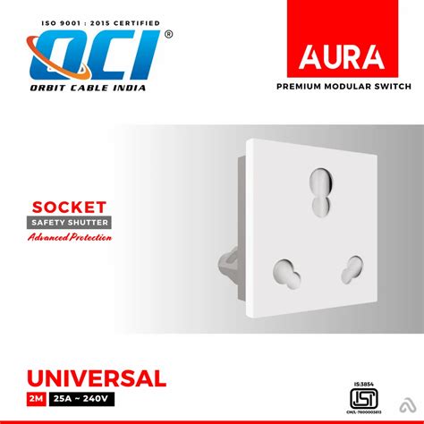 25a Universal Socket Shutter At ₹ 84piece Modular Switches In