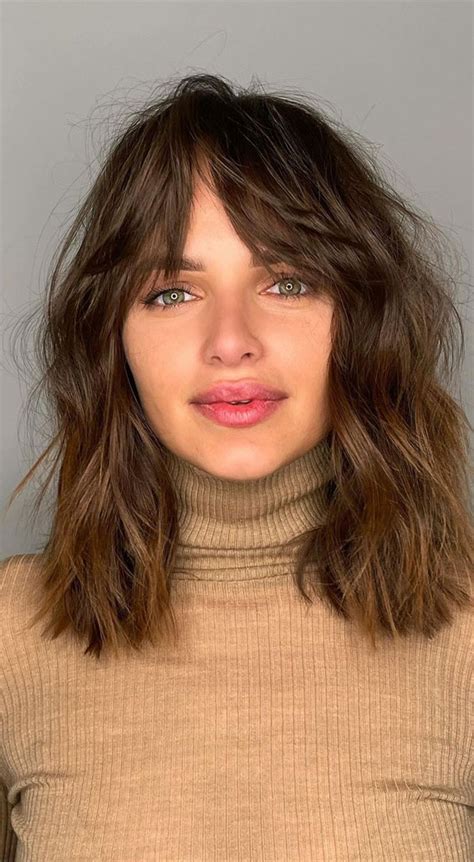 2022 Haircuts Medium Length Bangs