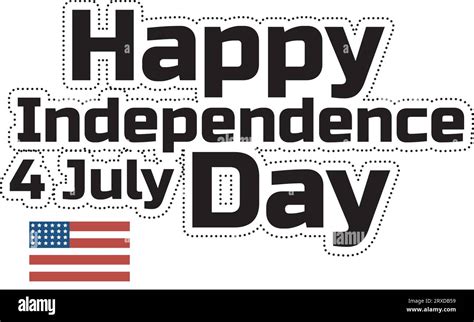 Usa Happy Independence 4 July Day With Usa Flagamerican Independence