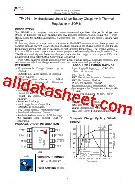 TP4056 Datasheet(PDF) - List of Unclassifed Manufacturers