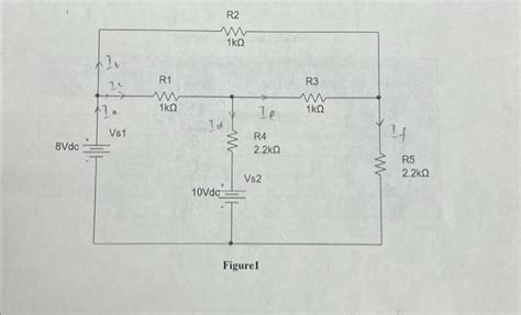Solved 8vdc Alb 7t 11 A Vs1 R1 Ww 1kq R2 Ww 1kq Id 10vdc Le