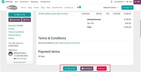 Sales Quotations In Odoo 17 Sales Odoo V17 Enterprise Edition Book