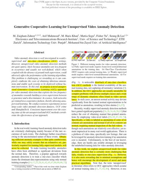 Zaheer Generative Cooperative Learning For Unsupervised Video Anomaly Detection Cvpr 2022 Paper