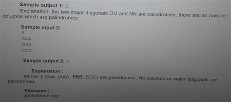 Solved 2 Palindrome A Palindrome Is A Sequence Of