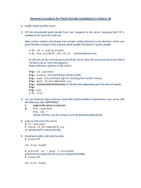 patching in solaris 10 pdf file transfer protocol superuser