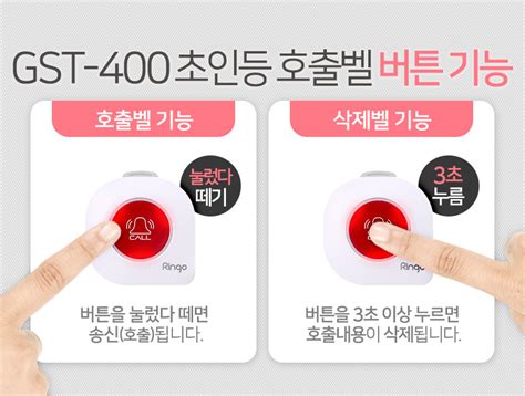 청각장애인 초인등 Led 수신기 Gsr 301l 호출벨 Gst 400 시각불빛 진동알림