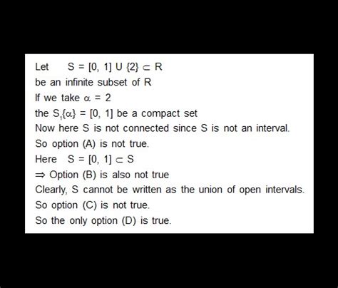 Let S Be An Infinite Subset Of