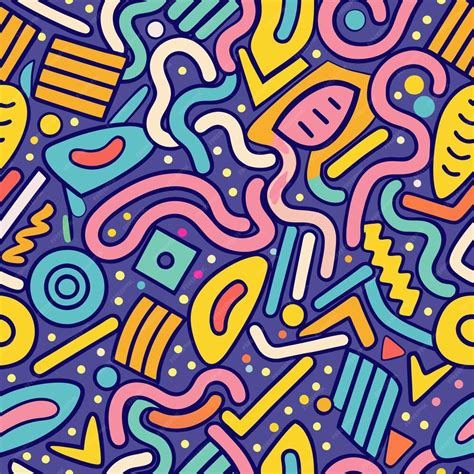 Abstract Geometric Shapes Seamless Pattern Design Premium Ai Generated Vector