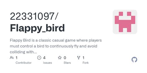 Github 22331097flappybird Flappy Bird Is A Classic Casual Game Where Players Must Control A
