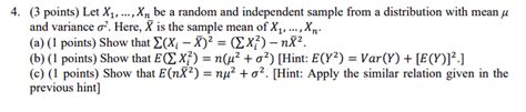 Solved Points Let X Xn Be A Random And Chegg Com