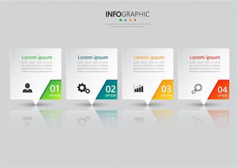 프로세스 Infographic 템플릿 프리미엄 벡터