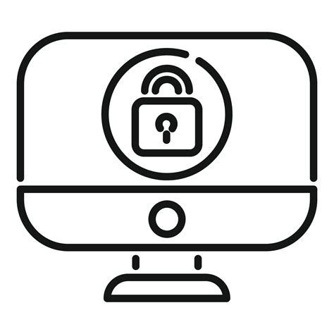 Computer SSL Certificate Icon Outline Vector Safe Data 20248584 Vector Art At Vecteezy