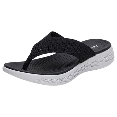 Ehqjnj Female Black Wedge Sandals For Women Slip On Women Shoes Wedge