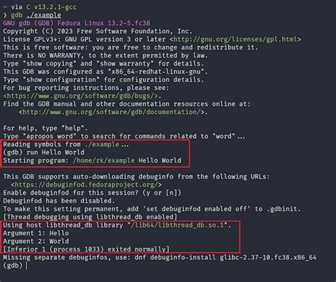 how to pass command line arguments to gdb in a linux environment geeksforgeeks