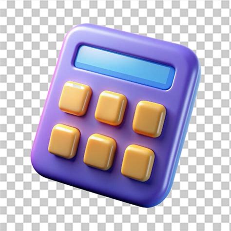 Shiny 3d Plastic Calculator Icon With Detailed Textures And Vibrant
