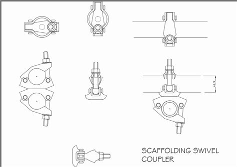 Swivel Coupler In Autocad Download Cad Free 96 53 Kb Bibliocad