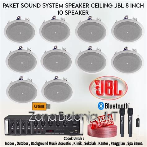 Jual Paket Sound System Indoor Cafe Resto Kantor Speaker Ceiling Jbl Inch Speaker Amplifier