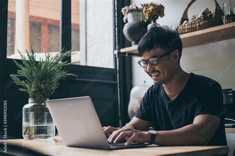 Man Work Using Computer Hand Typing Laptop Keyboard Contact Us Online Chatting Search Form