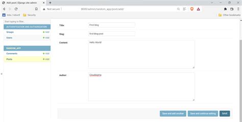 Create Views Django Web Application Framework Cloudsigma