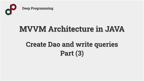 Mvvm Architecture In Java Room Introduction And Create Dao Data Access Object Part 3