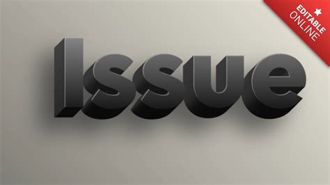 Issue Text Effect Generator