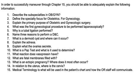 Solved In Order To Successfully Maneuver Through Chapter Chegg Com