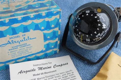Find Vintage Airguide Model 69 Marine Compass Wbox Nos In Skowhegan Maine United States For