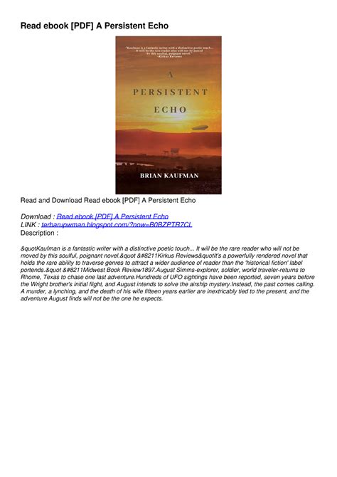 Read Ebook Pdf A Persistent Echo Blogspotnowb0bzptr7cl