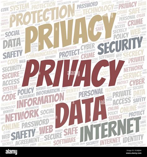 Privacy Vector Word Cloud Made With The Text Only Stock Vector Image And Art Alamy
