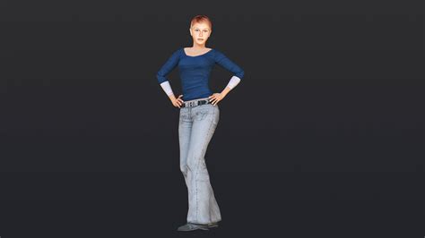 Woman 4 With 52 Animations 32 Morphs 3d Model By Jasirkt