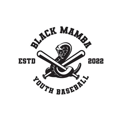 Black Mamba Mascot Baseball Logo Design 11090590 Vector Art At Vecteezy