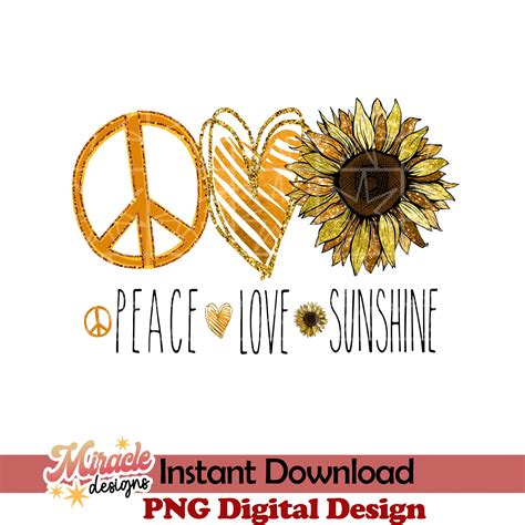 Peace Love Sunshine Sublimation Inspire Uplift