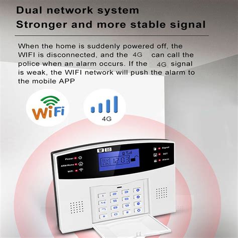 tuya wifi 4g eu gsm smart security alarm system 433mhz timing function