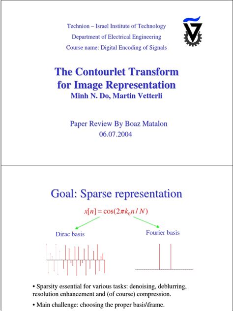 The Contourlet Transform For Image Representation Pdf Wavelet Multidimensional Signal