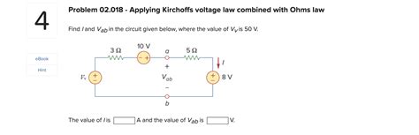 Solved Problem 02 018 Applying Kirchoffs Voltage Law