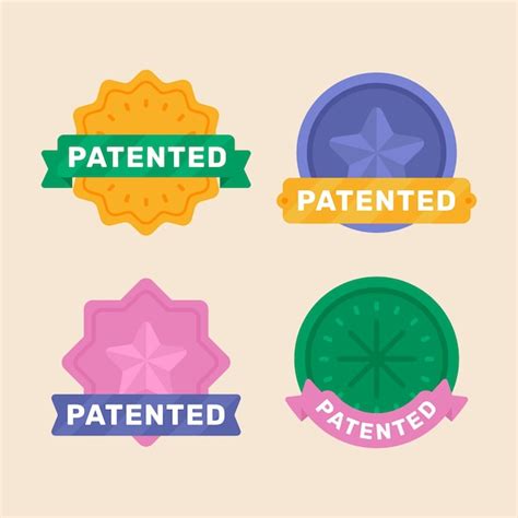 Free Vector Flat Design Patented Label Design