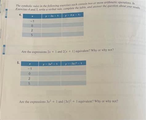 Solved The Symbolic Rules In The Following Exercises Each