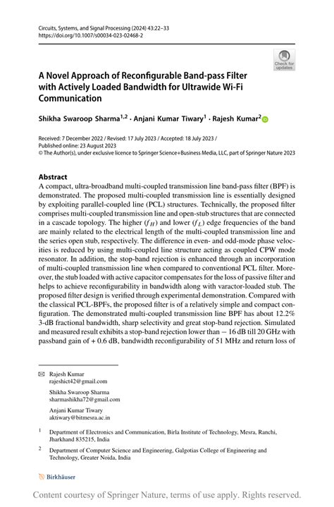 A Novel Approach Of Reconfigurable Band Pass Filter With Actively Loaded Bandwidth For Ultrawide