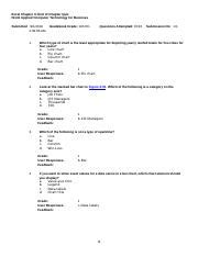 Excel Chapter 03 End Of Chapter Quiz Doc Excel Chapter 3 End Of Chapter Quiz IS141 Applied