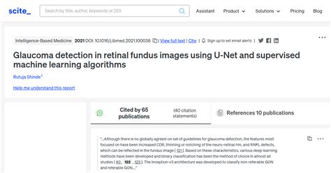 Glaucoma Detection In Retinal Fundus Images Using U Net And Supervised Machine Learning Algorithms