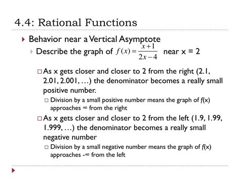 Ppt Chapter 4 Polynomial And Rational Functions 4 4 Rational Functions Powerpoint Presentation