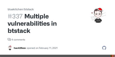 Multiple Vulnerabilities In Btstack Issue Bluekitchen Btstack GitHub