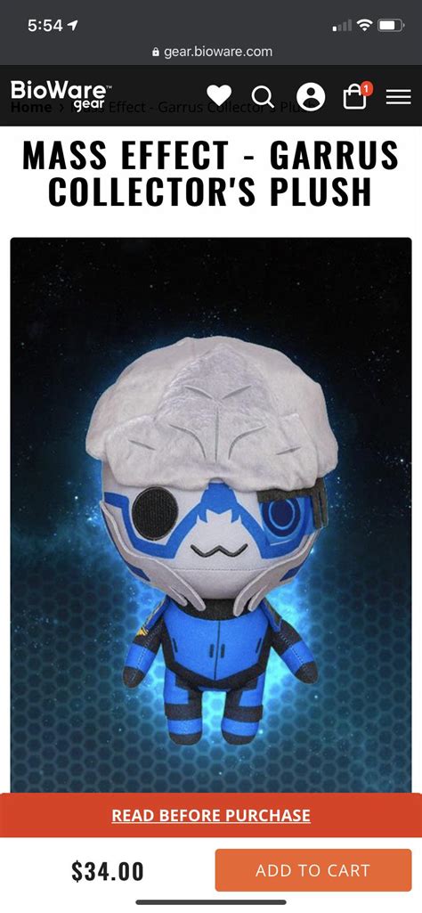 Garrus Plushie For Preorder Rmasseffect