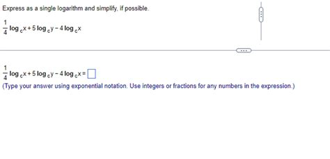 Solved Express As A Single Logarithm And Simplify If Chegg